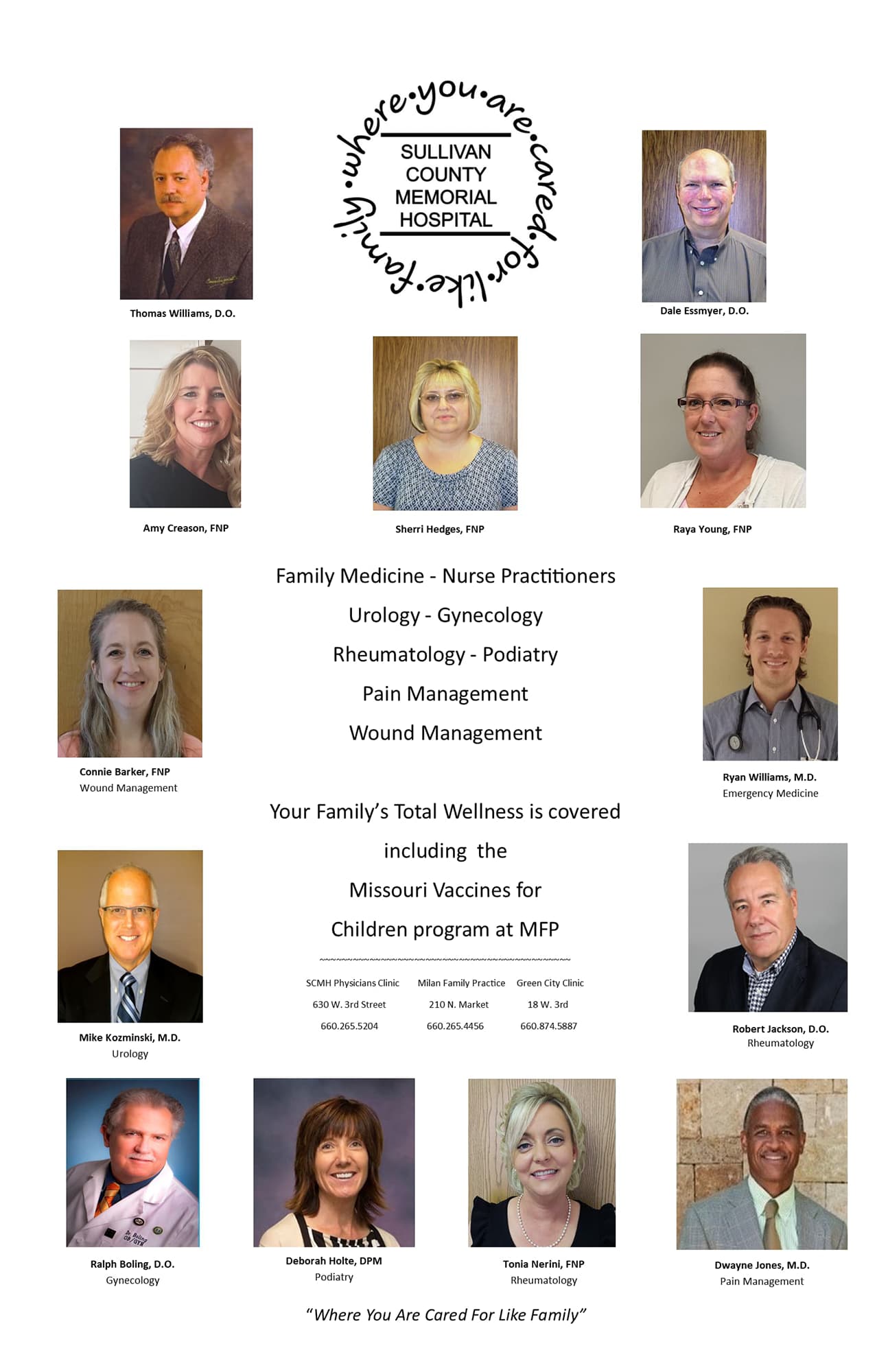 SCMH Clinics - Sullivan County Memorial Hospital